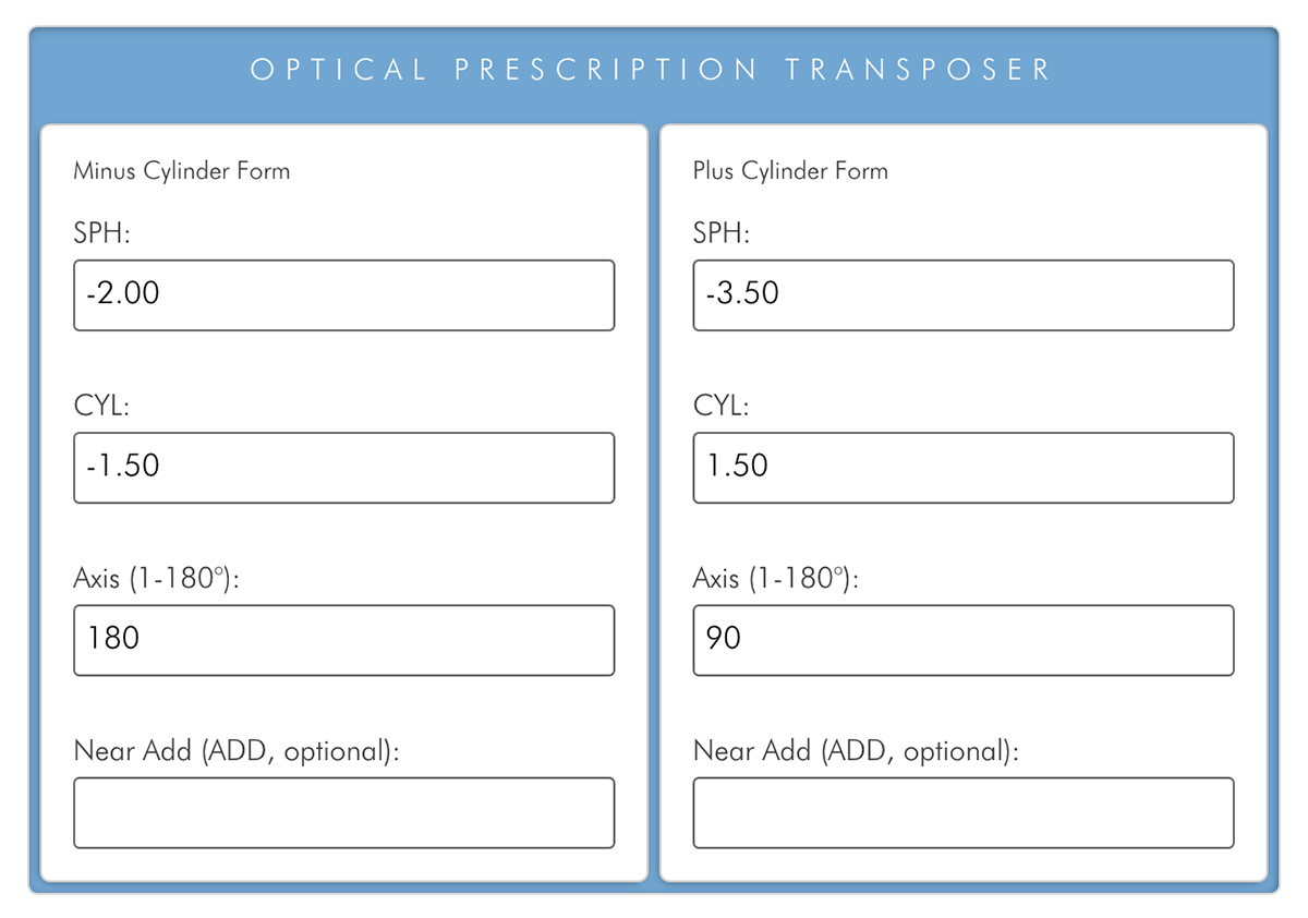 Optical Prescription Transposition | Convert Plus & Minus Cylinder ...